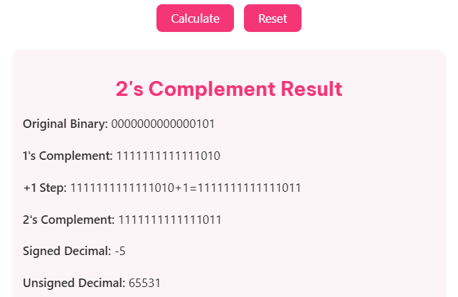 Free Two's Complement Calculator 2025