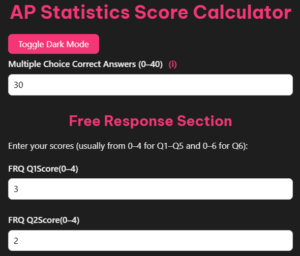 Free AP Statistics Score Calculator 2025