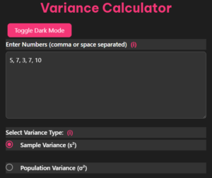 Free Sample Variance Calculator 2025