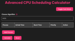 Free CPU Scheduling Calculator 2025